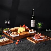China Customizable Multi-Function Bamboo Cutting Board with Stand and Collapsible Colander for sale