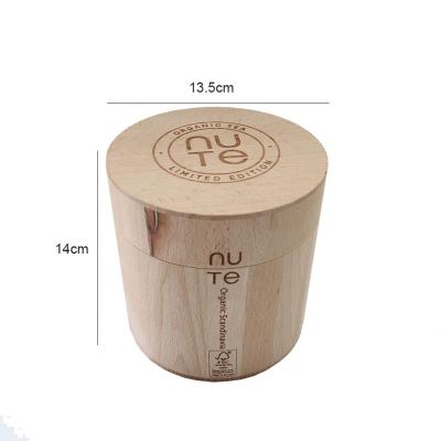China Promotion Customized Logo Acceptable Natural Beech Pine Oke Barrel Wooden for Candy for sale