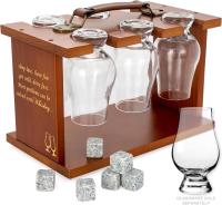 China Single Tier Varnished Glassware Drying Holder for Bourbon Whiskey Tasting Glasses for sale