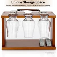 China Single Tier Varnished Glassware Drying Holder for Bourbon Whiskey Tasting Glasses for sale