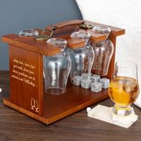 China Single Tier Varnished Glassware Drying Holder for Bourbon Whiskey Tasting Glasses for sale