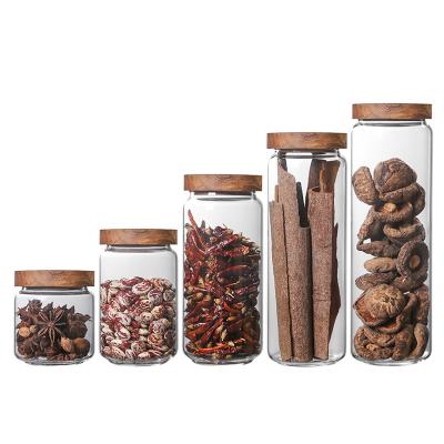 China Acacia Lid Glass Containers for Food Storage Solutions for sale