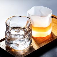 China Crystal Whisky Glass Wine Cup with Twisted Lines Customized Logo and Multi Color Options for sale