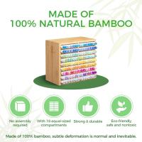 China Wooden Desktop Storage Holds 126 Markers 48 Pastel Colors in Bamboo Marker Organizer for sale