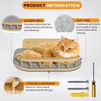 China Pet Toys Logo Customized Logo Acceptable Wooden Cat Corner Shelf and Large Wall Steps for sale