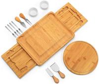 China Sustainable 12x18 Walnut Sublimation Large Charcuterie Board for Cheese Cutting and Storage for sale
