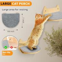 China Pet Toys Logo Customized Logo Acceptable Wooden Cat Corner Shelf and Large Wall Steps for sale