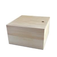 China Large Light Weight Unfinished Wood Box with Slide Lid Natural Color Wood Type Plywood for sale