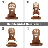 China Hotel Home Bathroom Decoration Wooden Headset Stand Decorations for Gamer Teenage Boy for sale