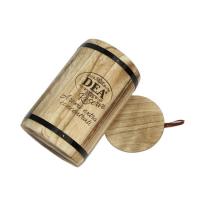 China 18x18x27cm Custom Logo Wooden Barrel Packaging Handmade Vintage Style Large Paulownia for sale