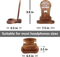 China Hotel Home Bathroom Decoration Wooden Headset Stand Decorations for Gamer Teenage Boy for sale