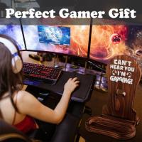 China Hotel Home Bathroom Decoration Wooden Headset Stand Decorations for Gamer Teenage Boy for sale