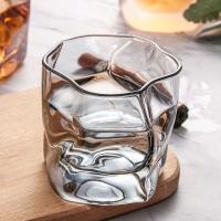 China Multi Color Iced Coffee Wine Bar Glass Cup with Customized Logo Acceptable and Durable for sale