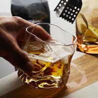 China Multi Color Iced Coffee Wine Bar Glass Cup with Customized Logo Acceptable and Durable for sale