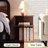 China Small Spaces Bedroom Furniture Minimalist 3 Tier End Table with Open Storage Bedside Table for sale