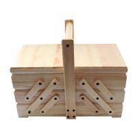 China Gifts Stores Commercial Buyer Convenient Sewing Work Wooden Sewing Box 5 Days Delivery for sale