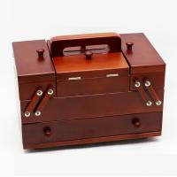 China Gifts Stores Commercial Buyer Convenient Sewing Work Wooden Sewing Box 5 Days Delivery for sale