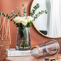 China Modern Style Green Glass Vase Customized Pure Color Home Decoration for Anniversary for sale
