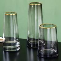 China Modern Handmade Transparent Crystal Glass Flower Vase for Home and Hotel Decoration for sale
