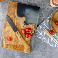 China Marble Wood Bread Storage Kitchen with BAMBOO Ocean Shapes Walnut Resin Cutting Boards for sale