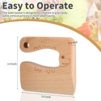 China OEM Wooden Kids Knife for Cooking Cute Fish Dinosaur Shape Kitchen Toy Vegetable Cutter for sale