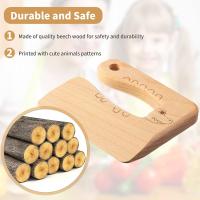 China OEM Wooden Kids Knife for Cooking Cute Fish Dinosaur Shape Kitchen Toy Vegetable Cutter for sale