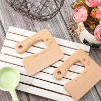 China OEM Wooden Kids Knife for Cooking Cute Fish Dinosaur Shape Kitchen Toy Vegetable Cutter for sale