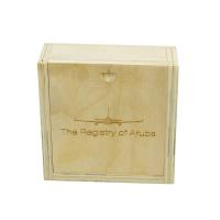 China Other Gift Craft Wooden Boxes 10x10x3.8cm Natural Color with Sliding Lid from TIMBER for sale
