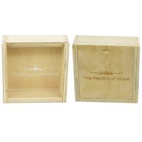 China Other Gift Craft Wooden Boxes 10x10x3.8cm Natural Color with Sliding Lid from TIMBER for sale