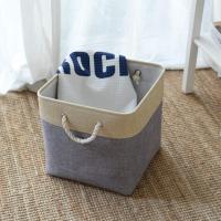 China Customized Logo Acceptable Fabric Storage Basket for Clothes Storage and Organization for sale