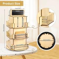 China Wood Glass Material Wooden Postcard Display Rack with Small Blackboard Custom Size for sale