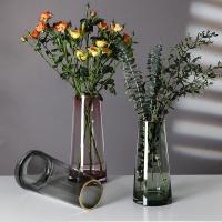 China All-Season European Style Glass Cylinder Vase for Wedding Centerpiece Home Decoration for sale