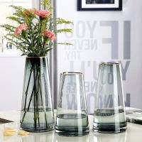 China All-Season European Style Glass Cylinder Vase for Wedding Centerpiece Home Decoration for sale