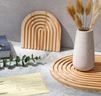 China Customized Logo Acceptable Rainbow Shaped Wood Cutting Board for Home Kitchen Decoration for sale