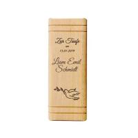 China Silk-screen Printing/Burned Logo Wooden Money Saving Box for Kids in Custom Book Shape for sale