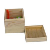 China Customized Small Square Gift Wooden Box Made of Solid Wood for Environmental Benefits for sale