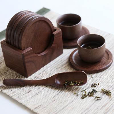 China Sample Charge Free or Will Be Returned Back Set Of 6 Wooden Heart Wax Drink Coasters for sale