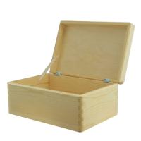 China Custom Order Accepted Rectangle Unfinished Decorative Storage Wooden Packing Box for sale