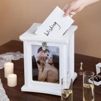 China Wedding Reception Eucalyptus DIY Envelope Wood Box with Lock Sample Charge Free for sale