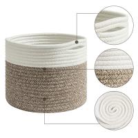 China Keep Your Home Organized Round Foldable Cotton Rope Storage Basket for Various Items for sale