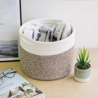 China Keep Your Home Organized Round Foldable Cotton Rope Storage Basket for Various Items for sale