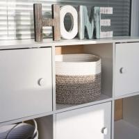 China Keep Your Home Organized Round Foldable Cotton Rope Storage Basket for Various Items for sale