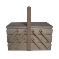 China Custom Sewing Kit Set with Wooden Sewing Box Pine Wood Color Room Space Selection for sale