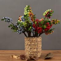 China Christmas Berry Stem Artificial Plants Red and Blue Berries for All Festivals Occasion for sale