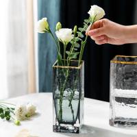 China Rectangular Glass Crystal Vases in Bulk A Modern Must-Have for Weddings and More for sale