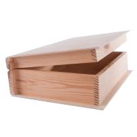 China Customized Pine Wood Color Book Shaped Box for Fancy Unfinished Wooden Gift Craft for sale