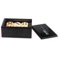 China Custom Black Wooden Medium Dice Packaging Box for 9x6.7x3.8cm Dice Cup Box for sale