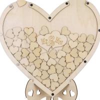 China Wedding Decoration Prop Custom Size Wooden Frame with Unique Guest Book Sign Drop Top for sale