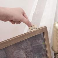China Wood Glass Rustic Wedding Guest Book with Silk-screen Printing Frame and Wooden Heart for sale
