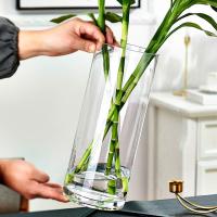 China Thick Clear Glass Tall Glass Cylinder Vase for Modern Style Holiday Selection for sale